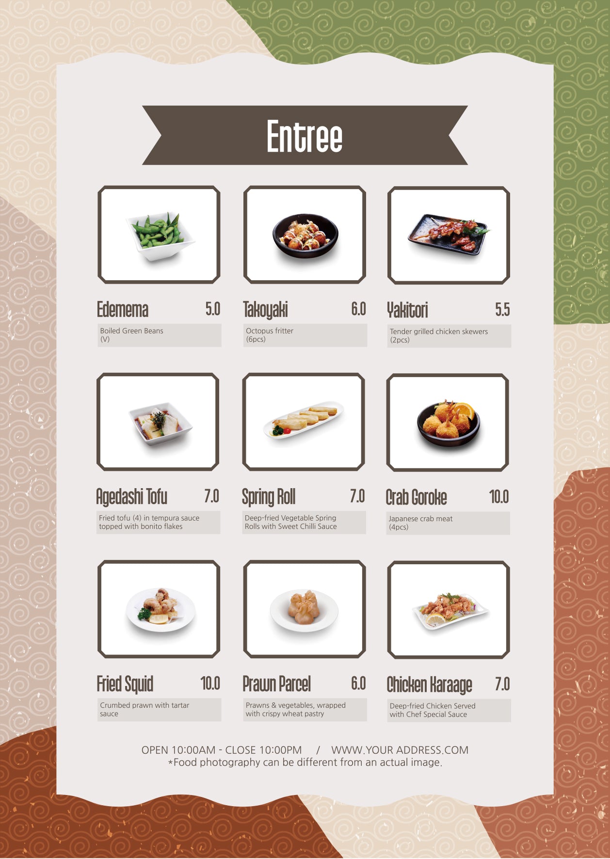 Japanese Menu Template – usefuldesign