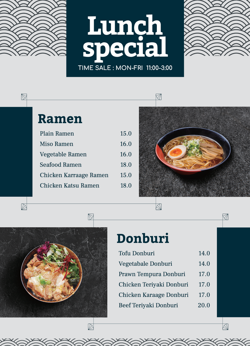 Lunch Special Menu Template – usefuldesign
