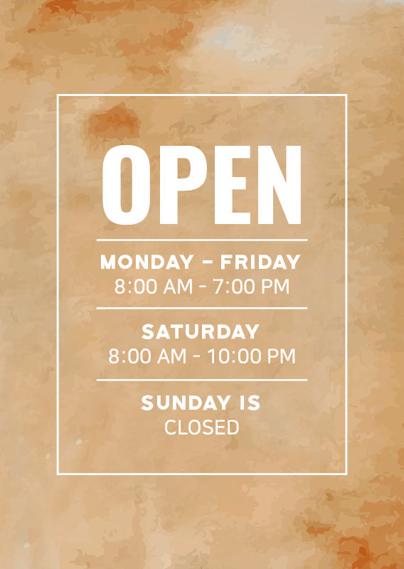 Trading hours template – usefuldesign